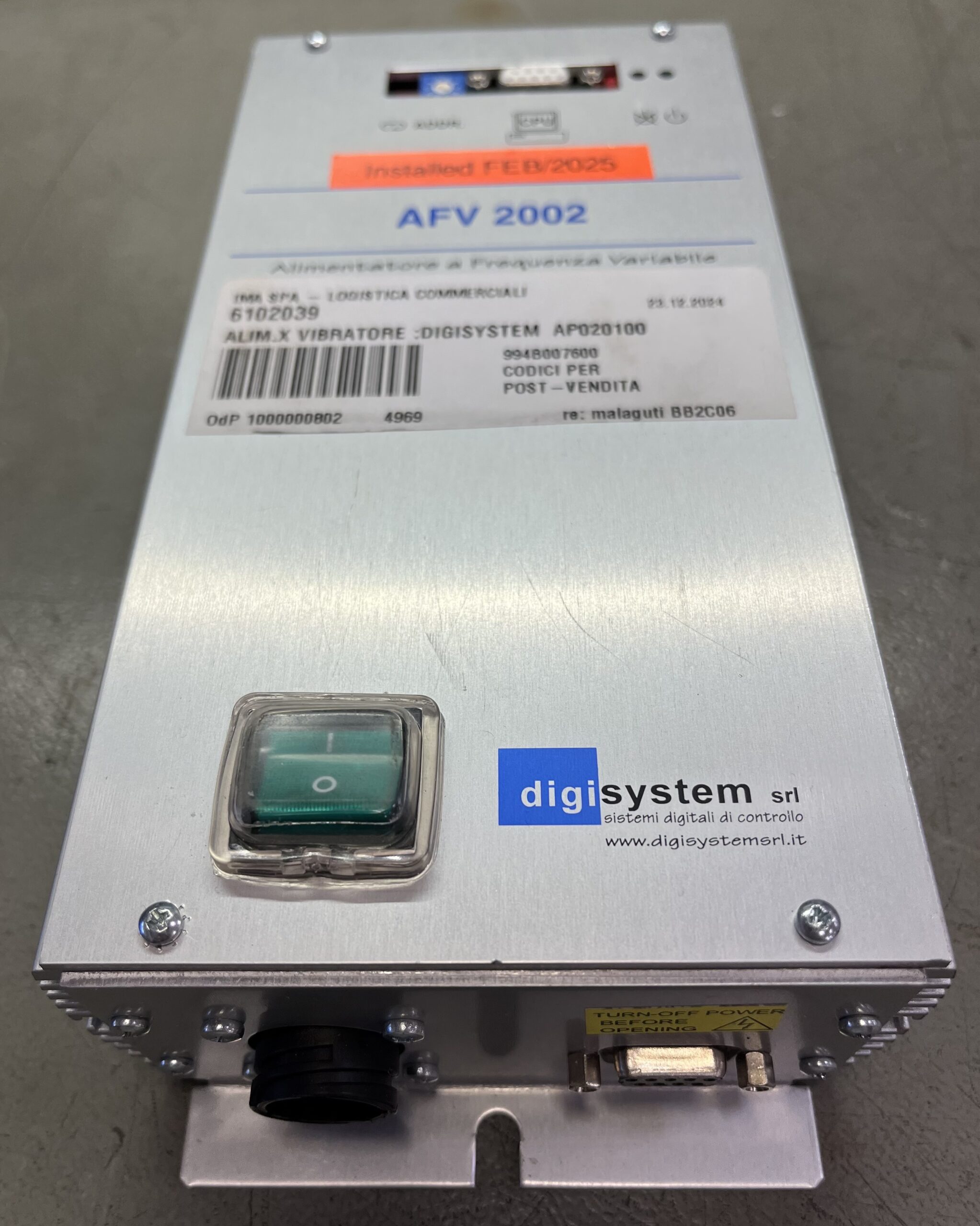 Digisystem AFV 2002 AP020100 Vibrator Controller Ref#68398 - Electronix ...